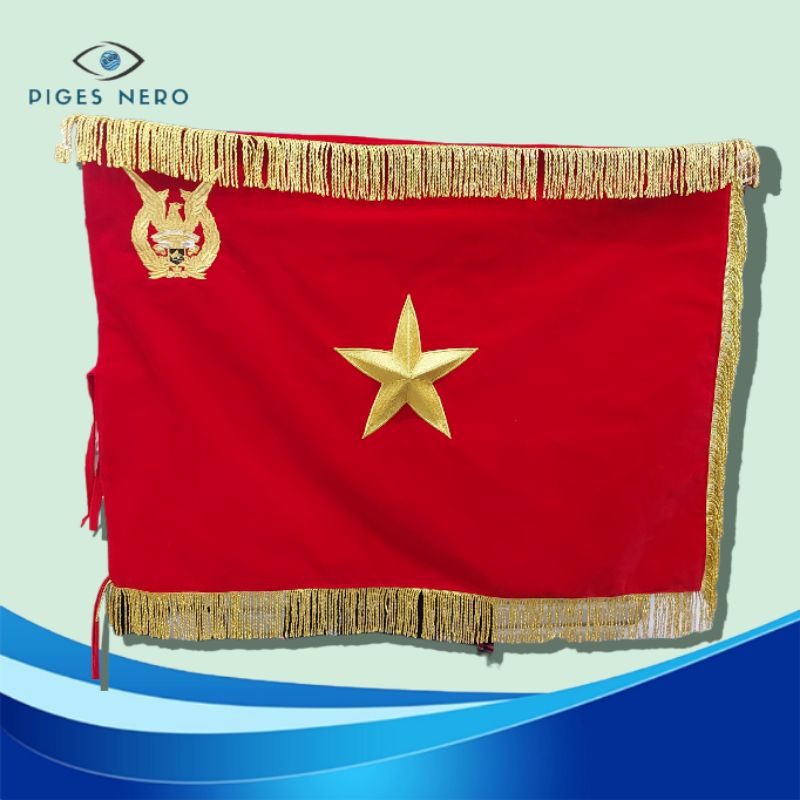 Jual Bendera Pataka Rapati Bintang 1 Logo TNI-AU Bordir - Merah ...