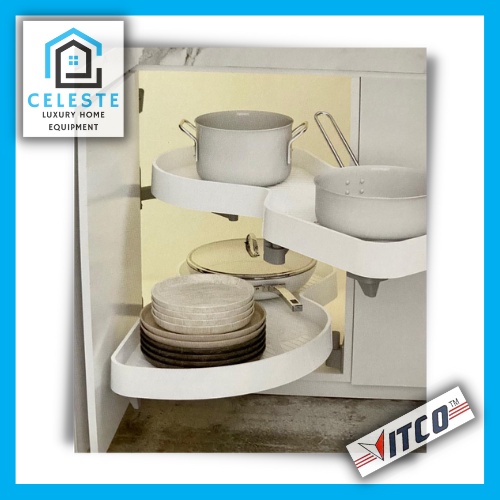 Jual VITCO Pull out Corner Swivel Basket / Rak Sudut Lemari Dapur/ Rak ...