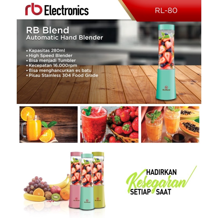 Jual RB Blend RL-80 High Speed Blender | Blender Sayur & Buah Fresh ...