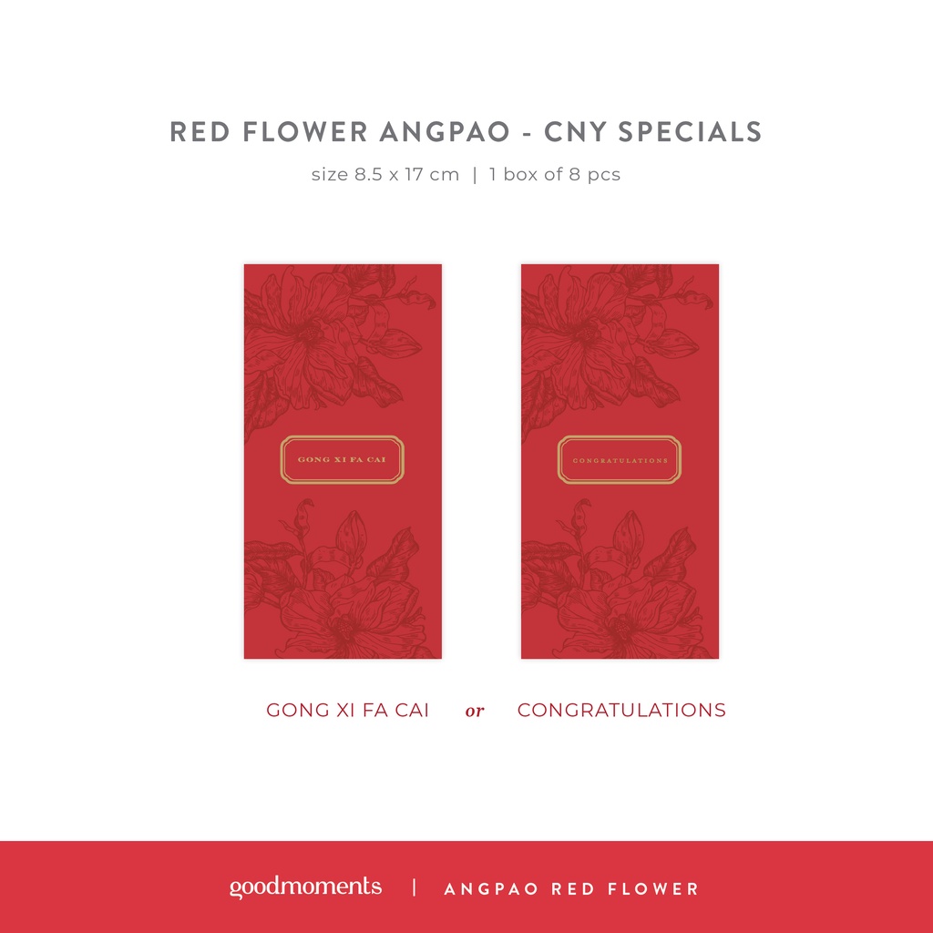 Jual ANGPAO - RED FLOWER CNY Special 2023 / Amplop Sincia / Envelope ...