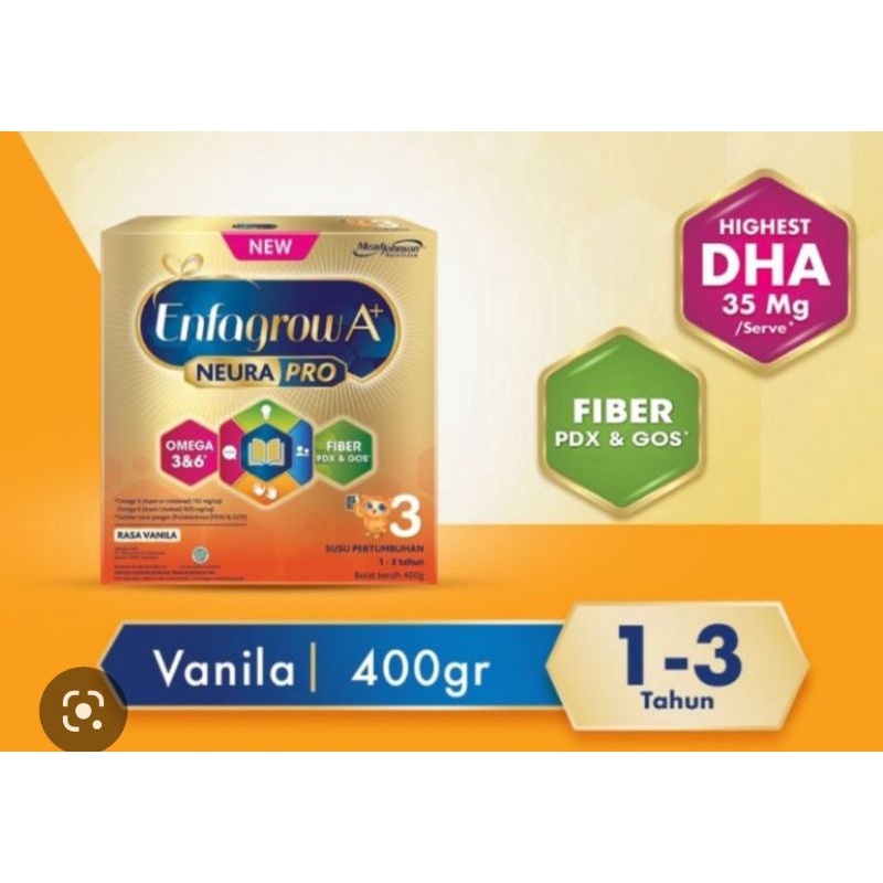 Jual Enfagrow A+ 3 vanilla 1-3 tahun box 400gr | Shopee Indonesia