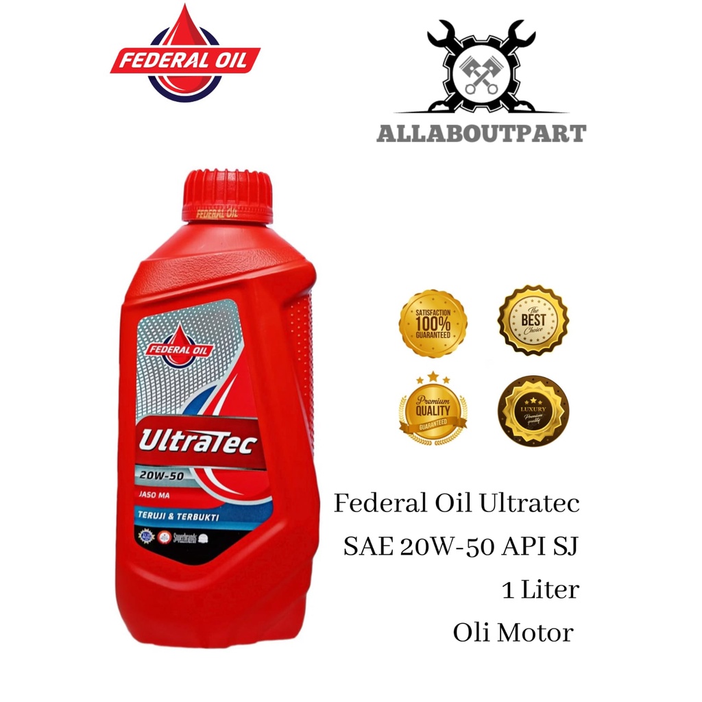 Jual Oli Federal Ultratec 1 Liter (1000ml) | Oli 4T / Oli Mesin / Oli ...