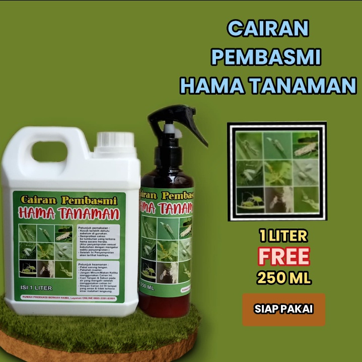 Jual CAIRAN PEMBASMI HAMA TANAMAN ISI 1 LITER FREE 250 ML SIAP PAKAI ...
