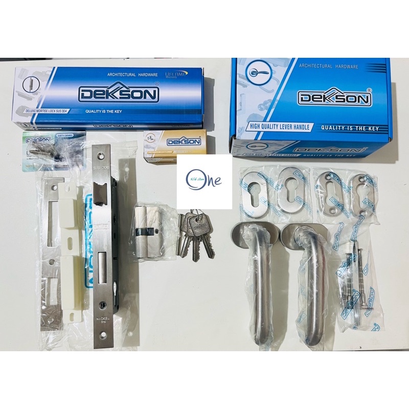 Jual Handle Gagang Pintu Lever Handle Dekson / Dekkson 84030 + Mortise ...