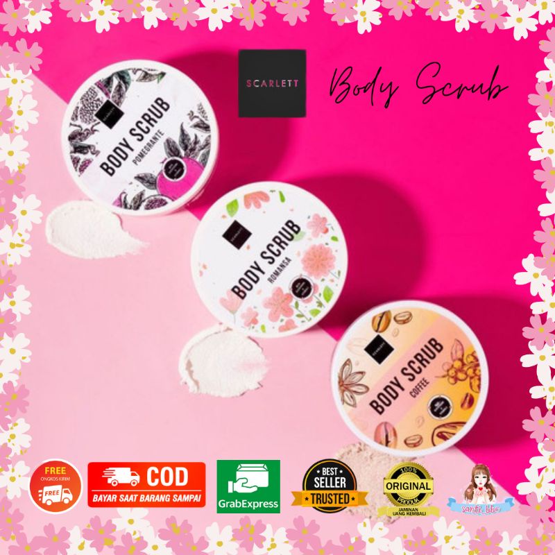 Jual SCARLETT WHITENING BODY SCRUB - LULUR BADAN SCRUB MANDI 250gr ...