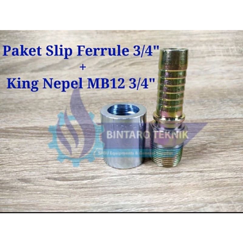 Jual Paket Slip Ferrule Ferul R1 R2 3/4" plus MB12 King Nepel Import ...