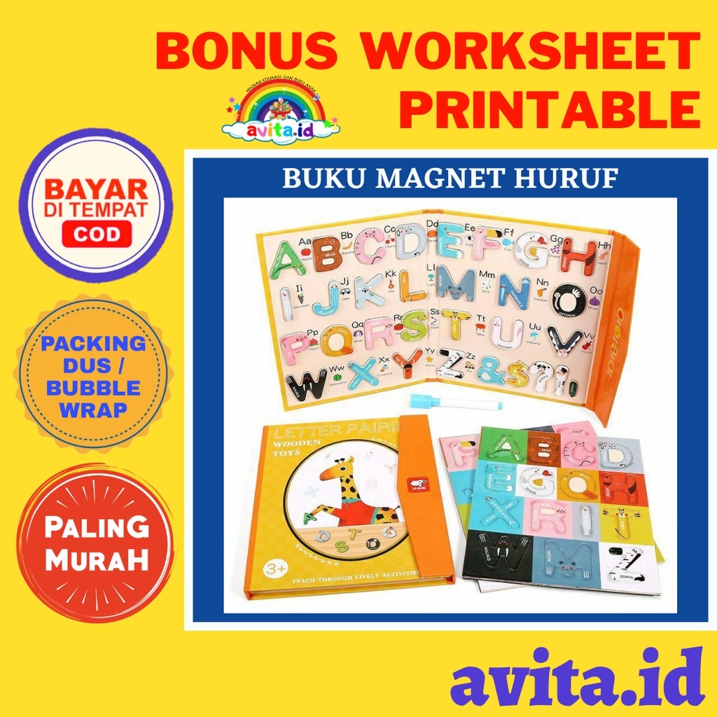 Jual avita.id Buku Magnet / Magnetic Alphabet / Buku Alfabet Magnet ...
