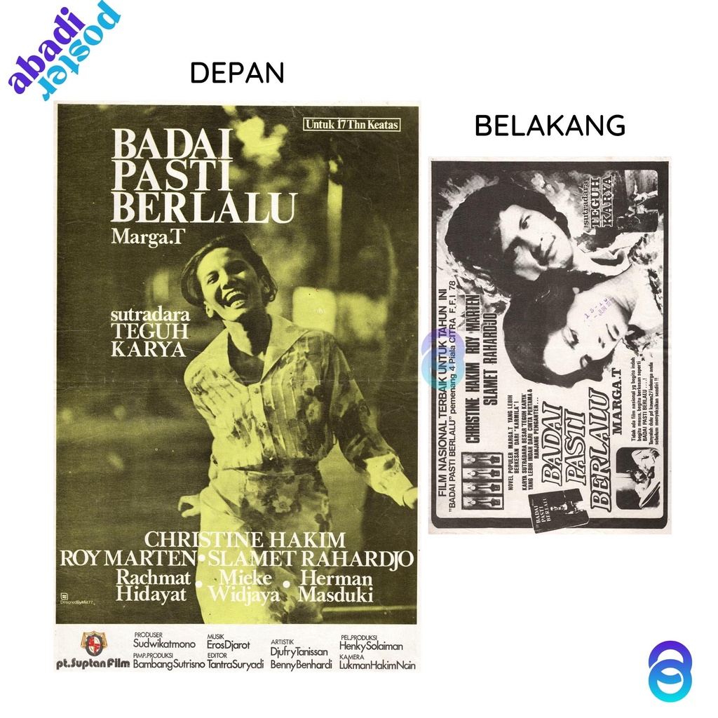Jual poster film lawas Badai Pasti Berlalu - poster film vintage murah | Shopee Indonesia