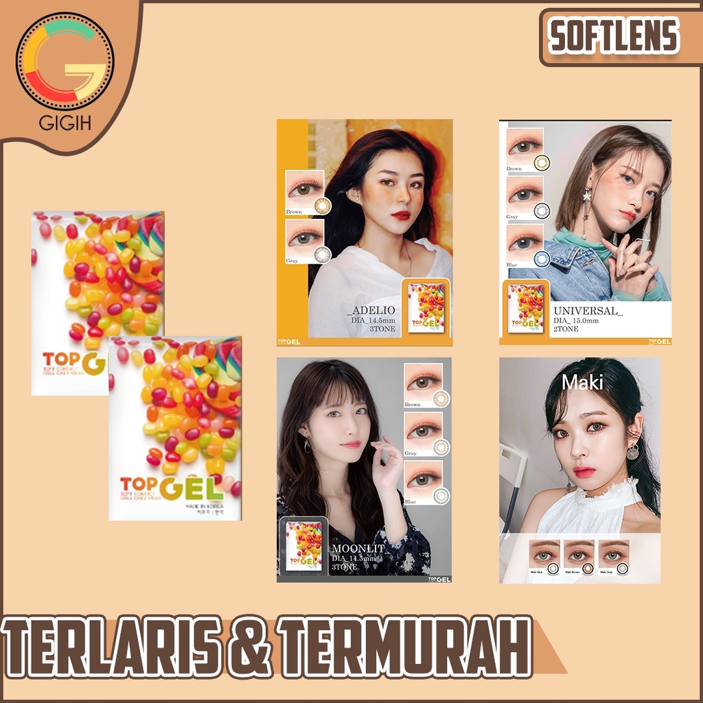 Jual SOFTLENS TOP GEL ALL VARIAN FREE CASE ( UNIVERSAL 15.0MM / ADELIO ...