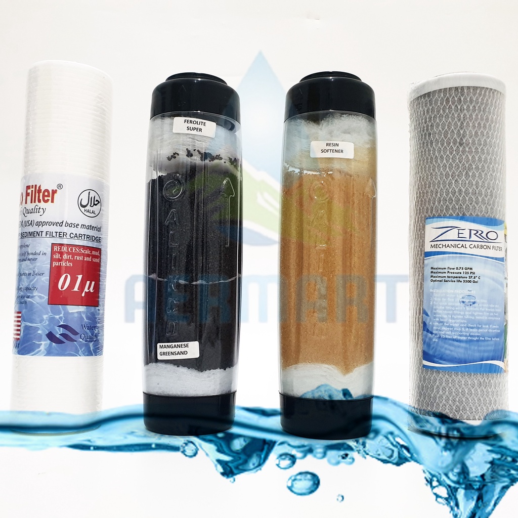 Jual Paket 4 Catridge 10 Inch 5 Tahap - Filter Air Sumur-Filter Air ...