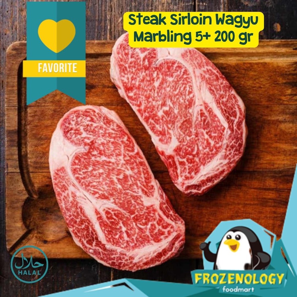 Jual Daging Sapi Steak Sirloin Wagyu Marbling 5+ | Steak Sirloin Wagyu ...