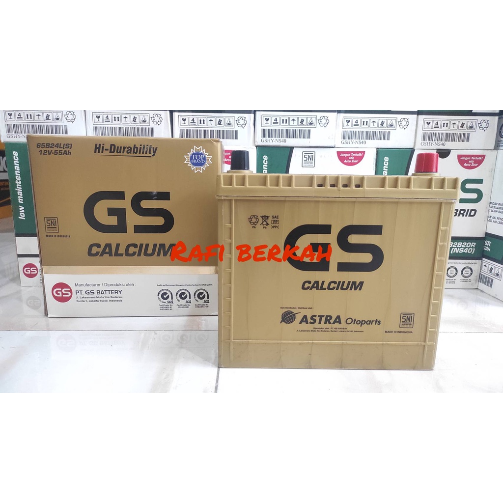 Jual Aki Mobil Toyota Sienta, Yaris, Vios NS60LS GS ASTRA CALCIUM 55AH | Shopee Indonesia