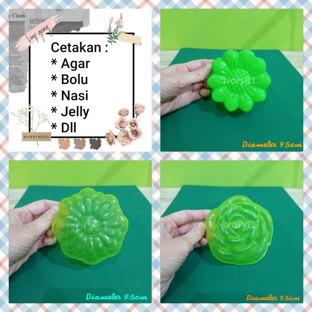 Jual Cetakan bunga mawar matahari bougenvill cetakan nasi bento nasi ...