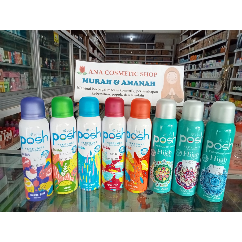 Jual PARFUM POSH BODY SPRAY GIRL DAN HIJAB 150 ML | Shopee Indonesia