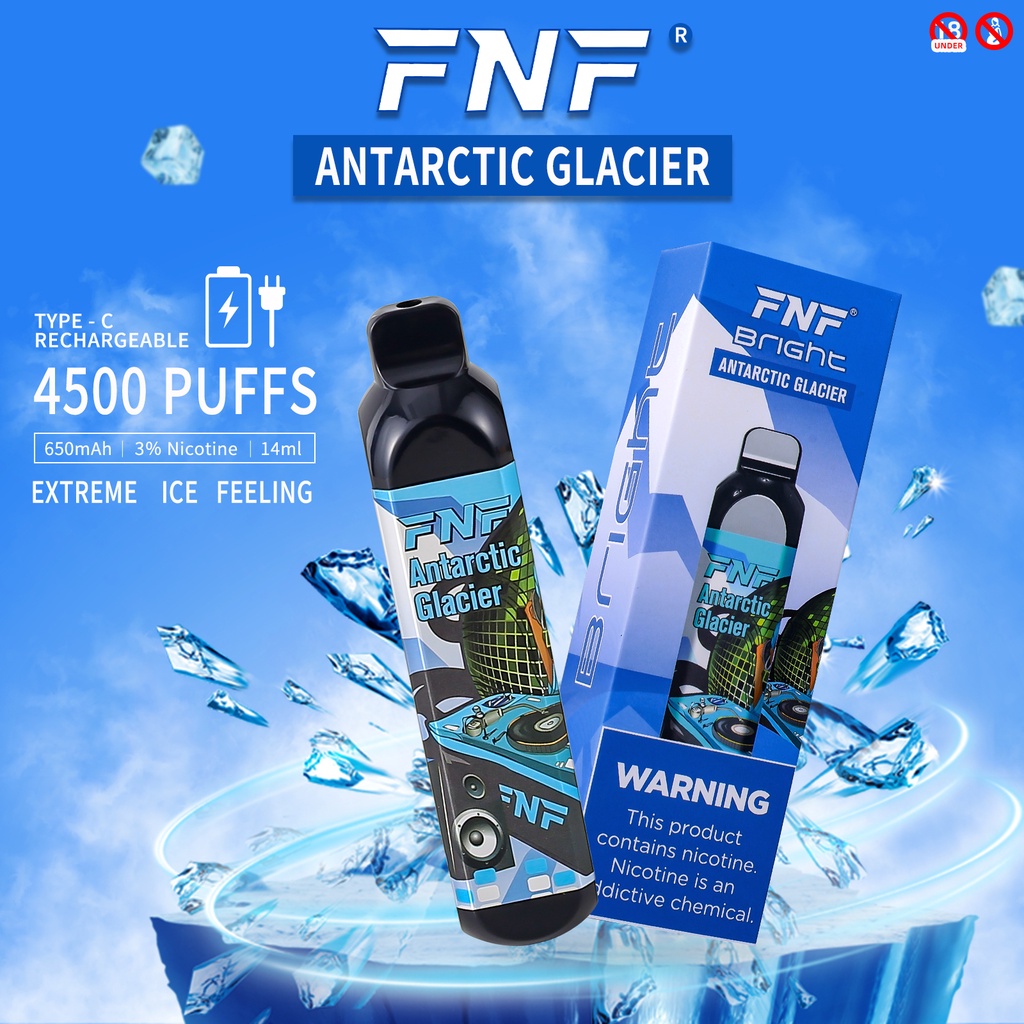Jual FNF Type-C Disposable Pods 4500 Puffs Antarctic-Glacier flavor ...