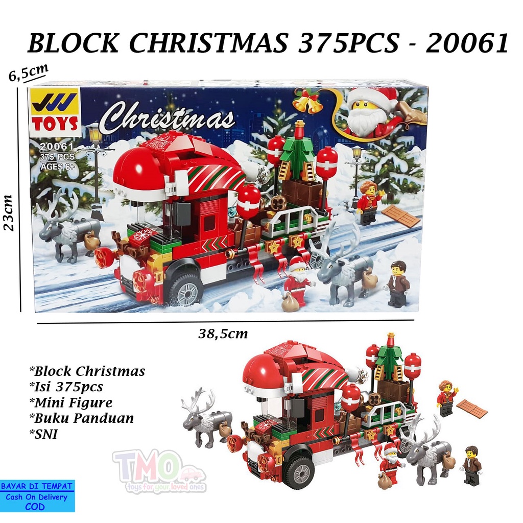 Jual MAINAN BALOK BRICK BLOK BLOCKS TEMA CHRISTMAS 492PCS - 20066 HADIAH NATAL 2022 RUMAH KERETA ...