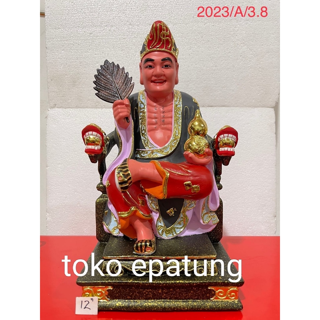 Jual patung dewa ci kung / chikung / cikung - kayu - 12 inch - abu ...