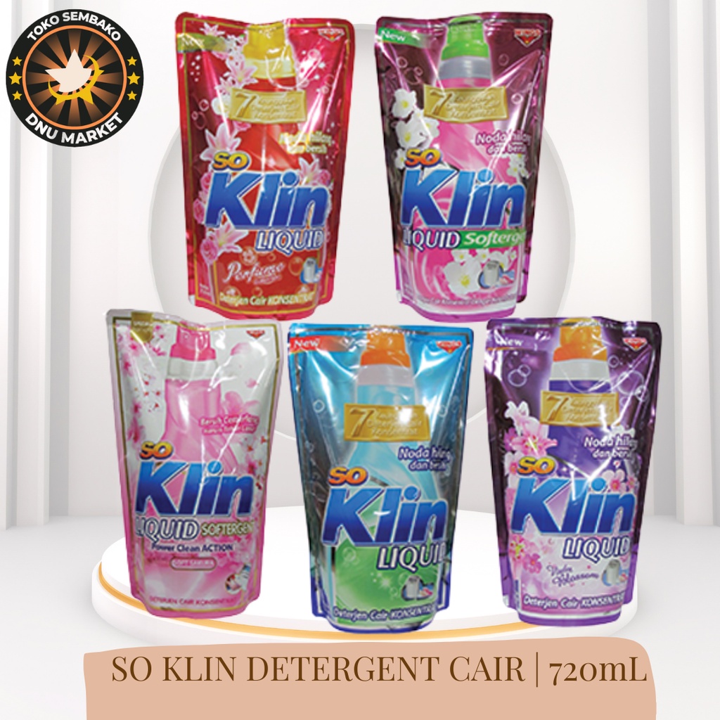 Jual SO KLIN DETERGENT CAIR 720mL | Shopee Indonesia
