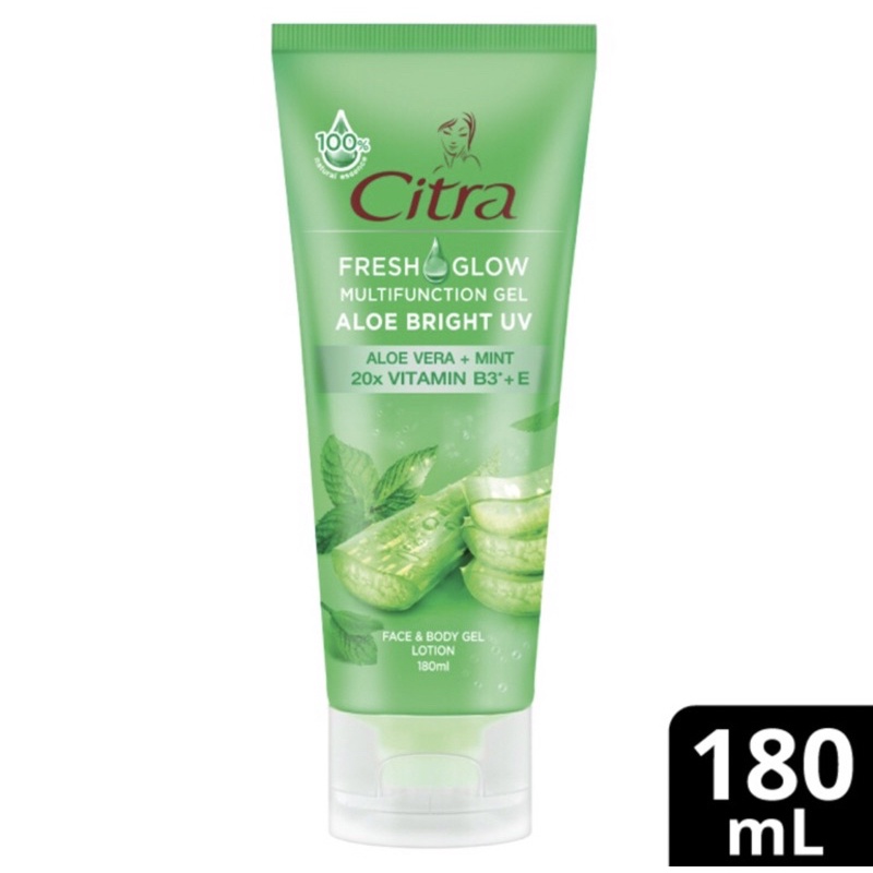 Jual Citra Fresh Glow Multifunction Gel Aloe Bright Uv 180 ml | Shopee ...