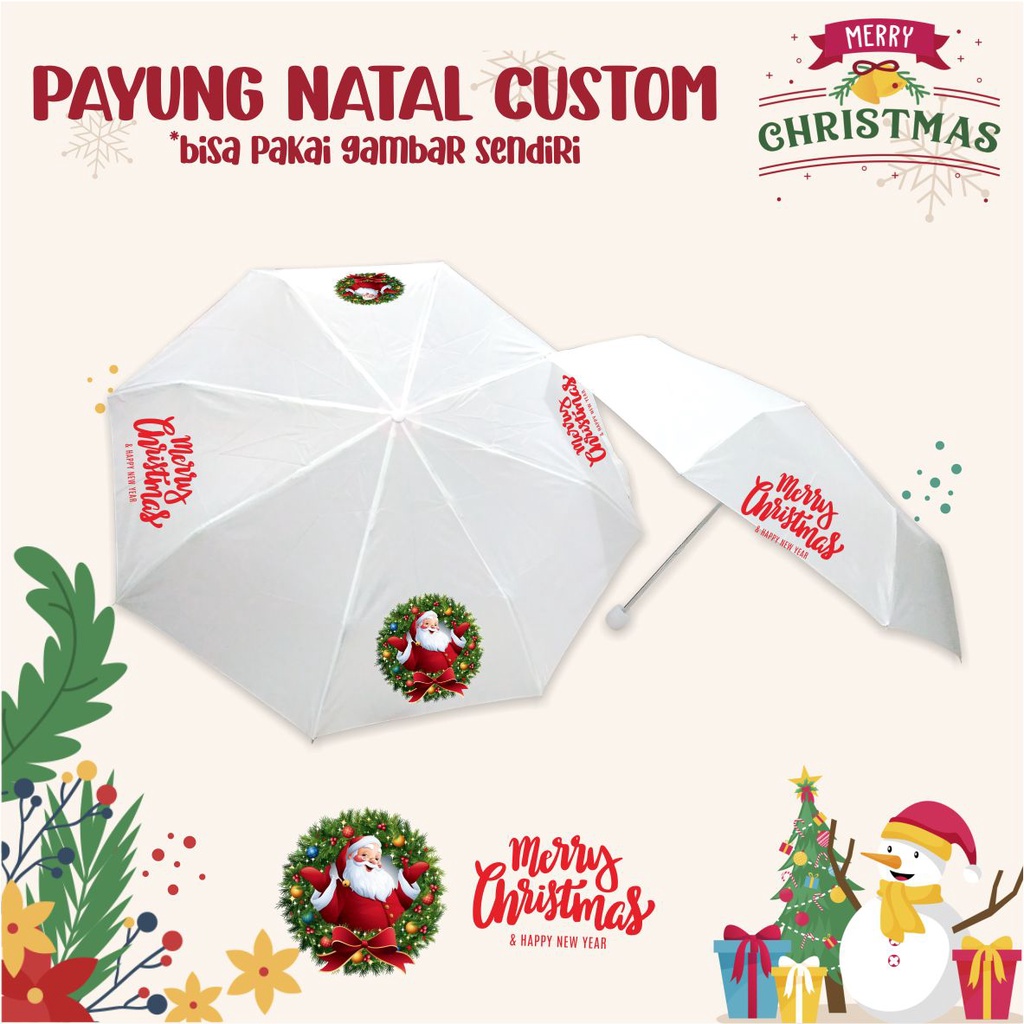 Jual KADO NATAL | PAYUNG LIPAT/PAYUNG CUSTOM GAMBAR/FOTO/TULISAN ...