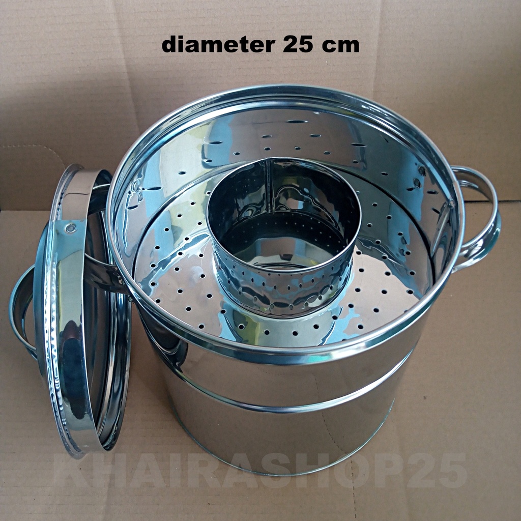 Jual Panci dandang bakso mini ukuran 25 cm stainless | Shopee Indonesia