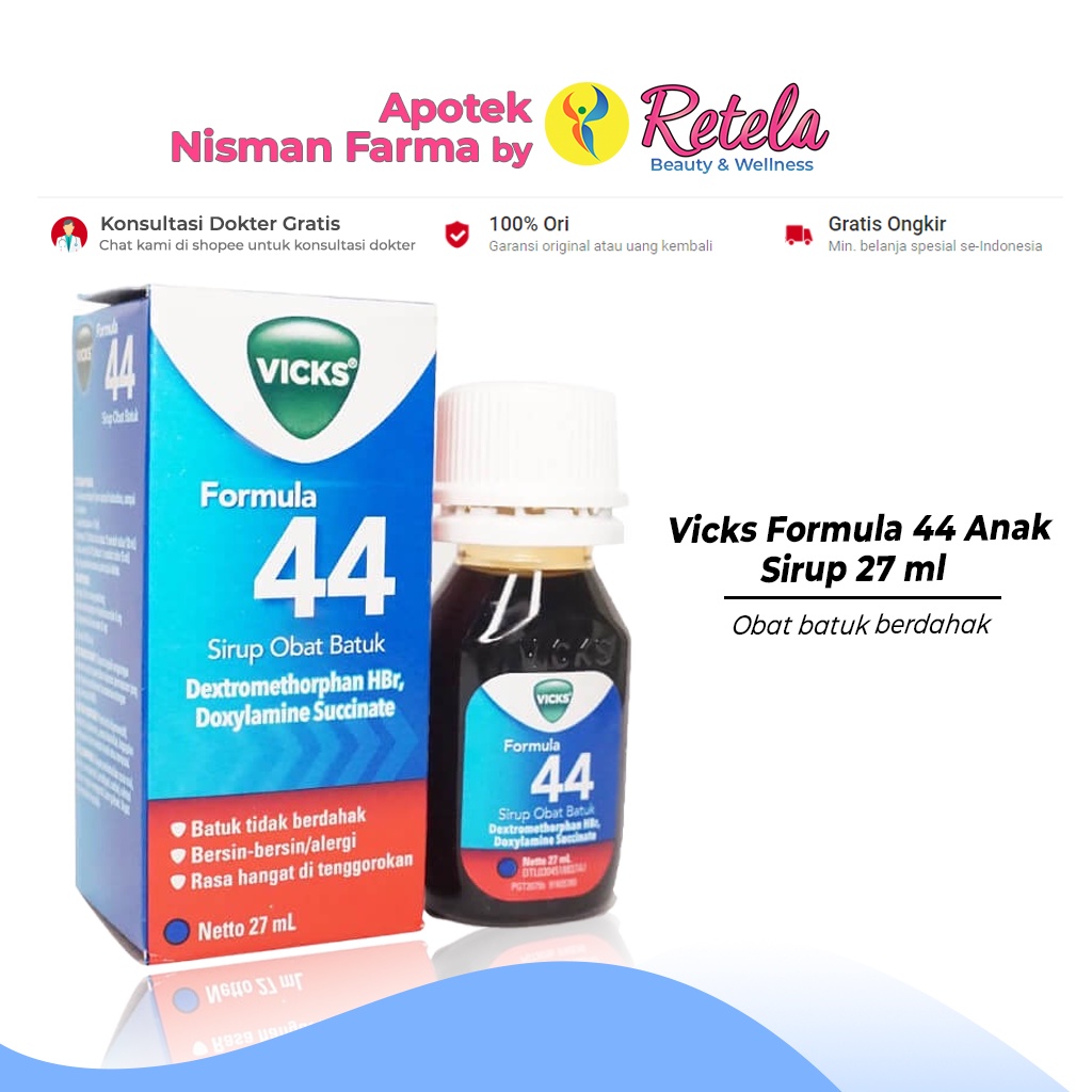 Jual Vicks Formula 44 Anak Sirup 27 ml / Obat Batuk Berdahak | Shopee ...