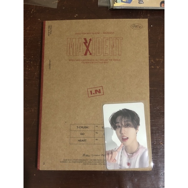 Jual PAPER CASE MAXIDENT ALBUM I.N STRAYKIDS T CRUSH PC PHOTOCARD HAN ...