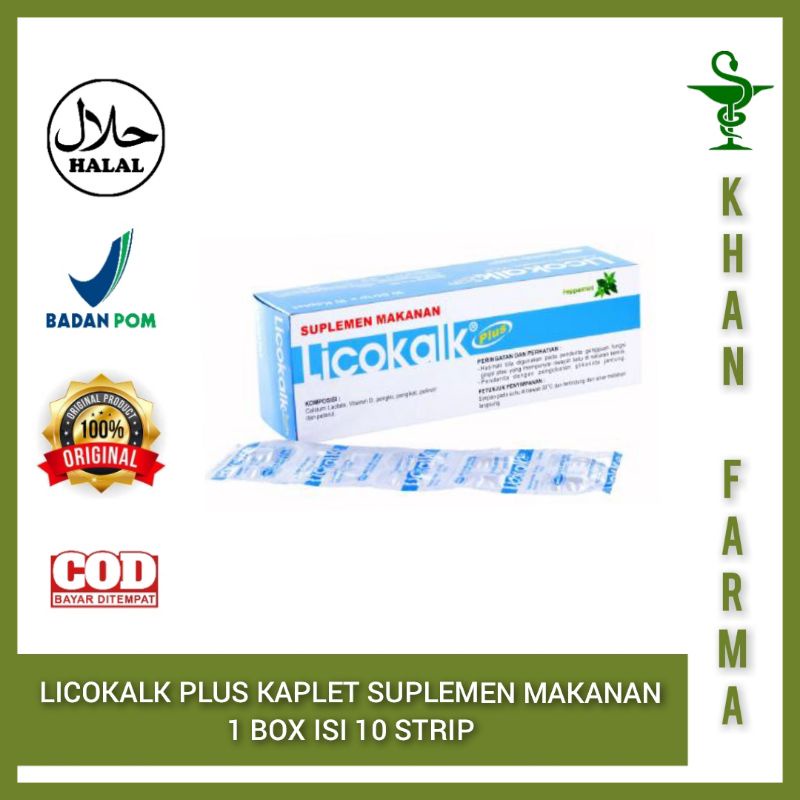 Jual LICOKALK PLUS LIKOKALK PLUS VITAMIN KALSIUM TULANG ANAK DEWASA ...
