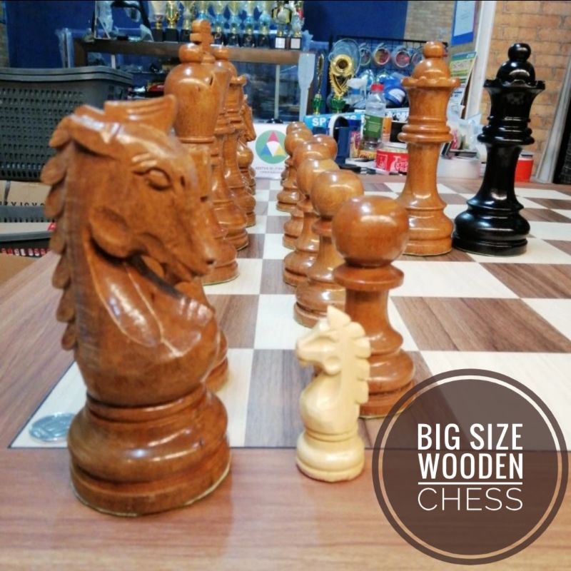 Jual Papan Catur Kayu AKASIA Besar Chess Board Jumbo Giant Wooden Big ...