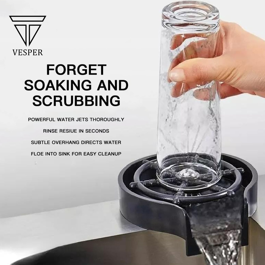 Jual jug rinser ABS automatic cup glass washer set kitchen / alat ...