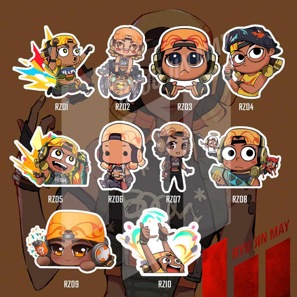 Jual Sticker Anime - Valorant - Raze | Shopee Indonesia