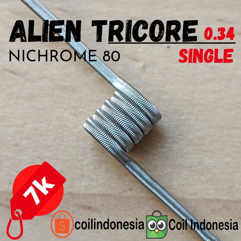Jual ALIEN TRICORE SINGLE 0.34 NI80 GROSIR REBRAND | TANPA PACKAGING ...