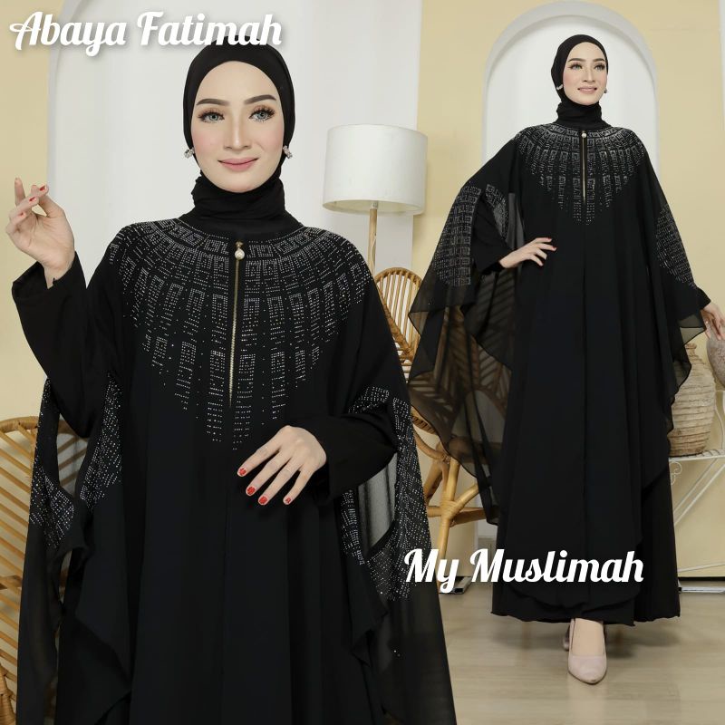 Jual [OPEN RESELLER] KAFTAN FATIMAH KHUSUS HITAM ORI MUSLIMAH/KAFTAN ...
