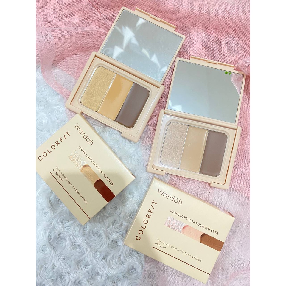 Jual Wardah Colorfit Highlight Contour Palette - 3 in 1 Highlighter ...