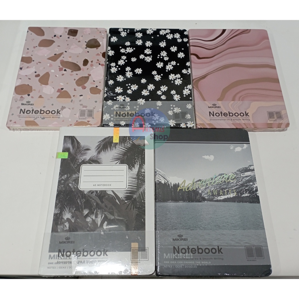 Jual Notebook / Note Book / Buku Catatan Hardcover A5 Mikirei Bergaris ...