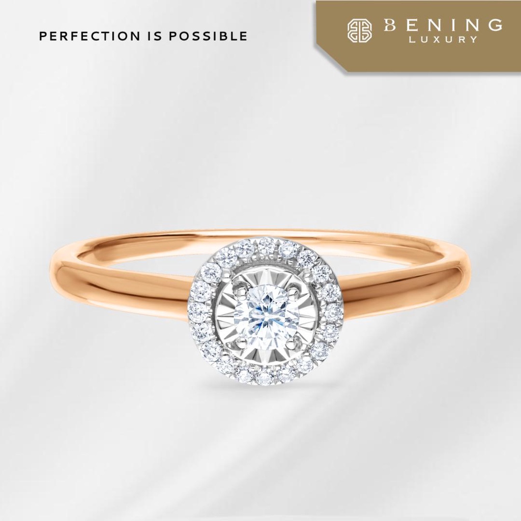 Jual Cincin Berlian Solitaire Hlif Rose Gold Bening Luxury | Shopee ...