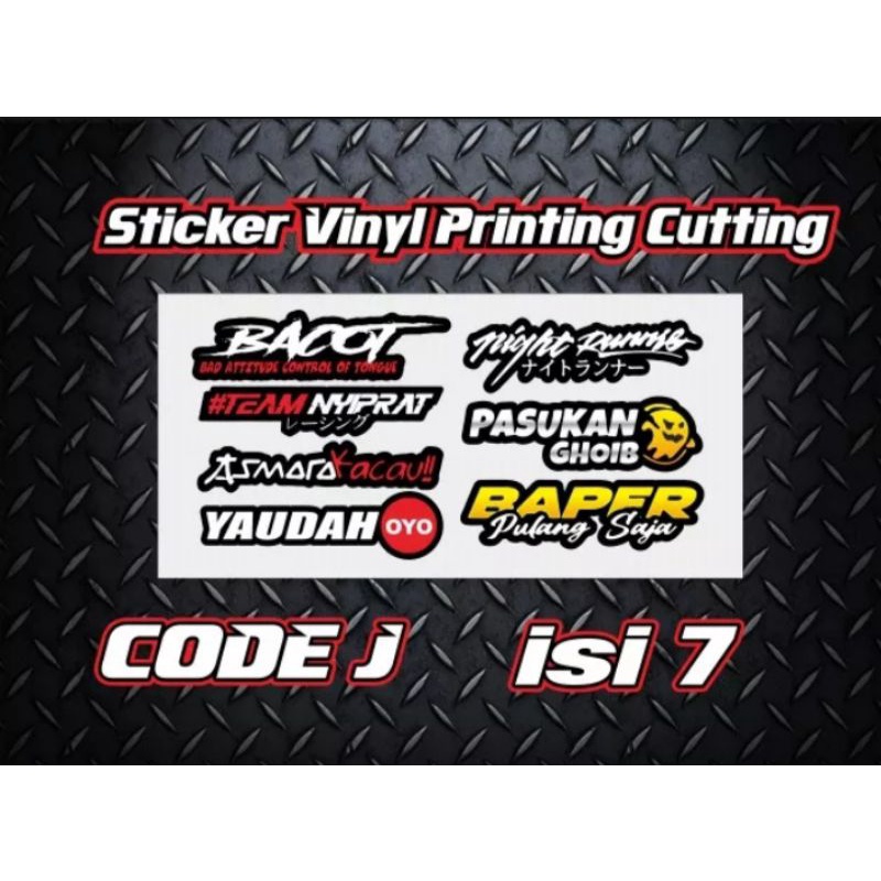 Jual Sticker pack Sponsor Printing Cutting sudah di cutting tinggal ...