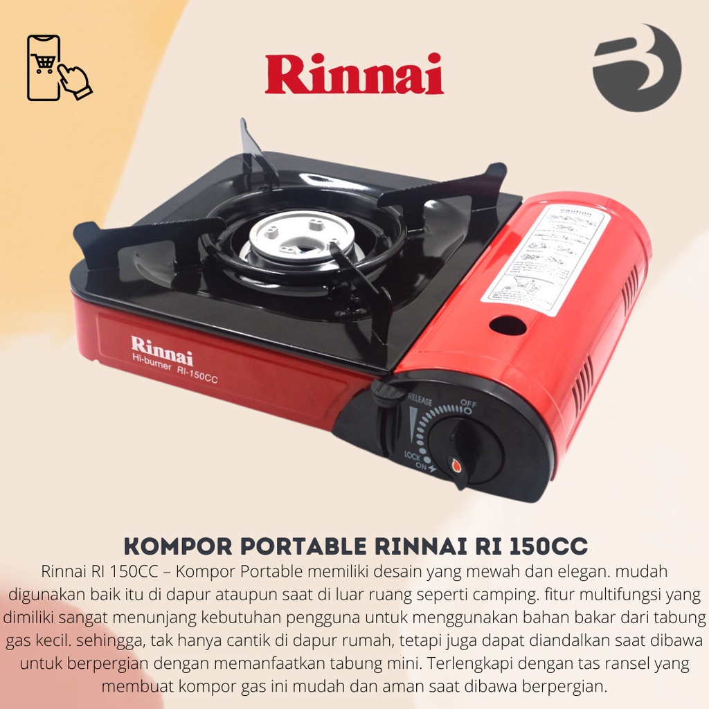 Jual KOMPOR PORTABLE RINNAI RI 150CC | Shopee Indonesia