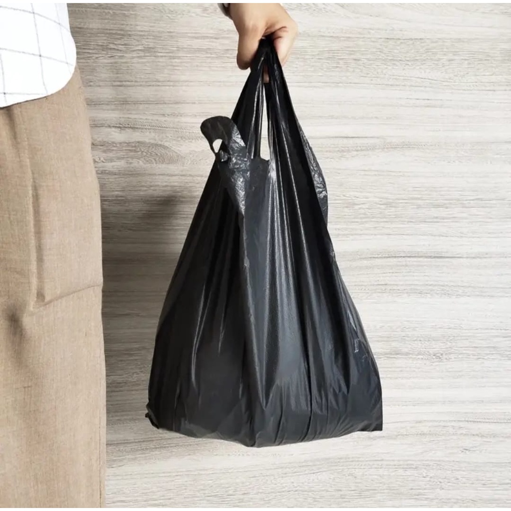 Jual Kantong Plastik Kresek Hitam Ekonomis ukuran 15 / Kantong kresek hitam isi 50 Lembar ...
