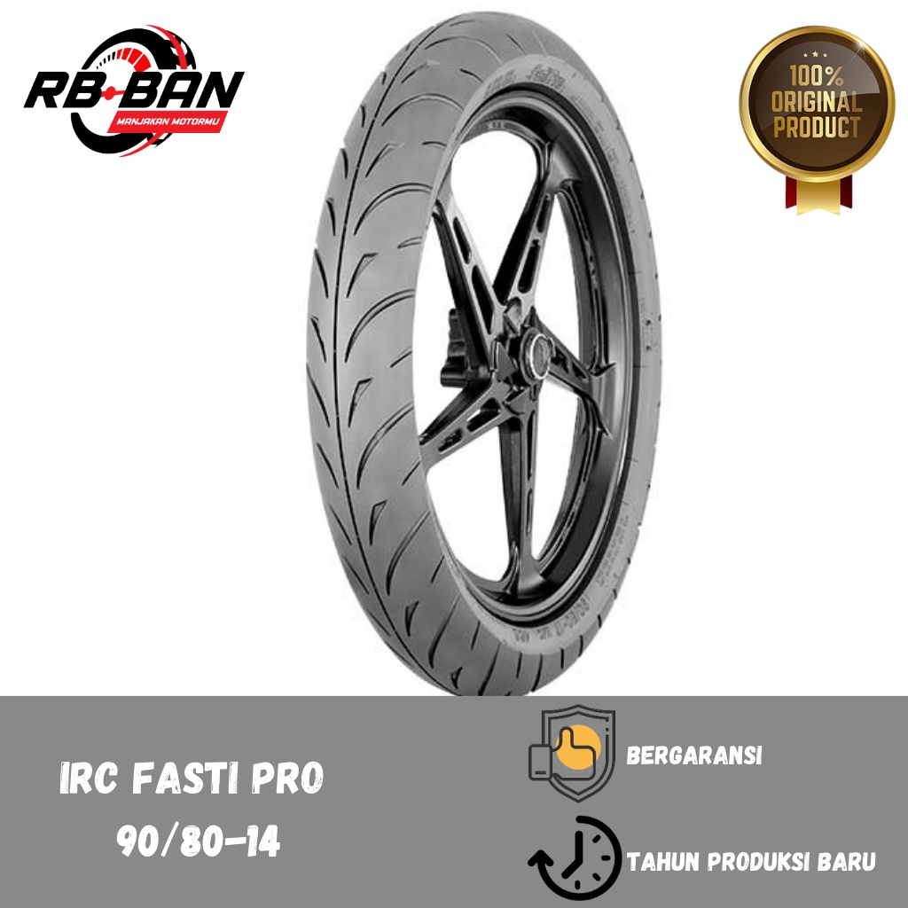 Jual IRC FASTI PRO Ukuran 90/80 Ring 14 Ban Motor matic Tubless Soft ...