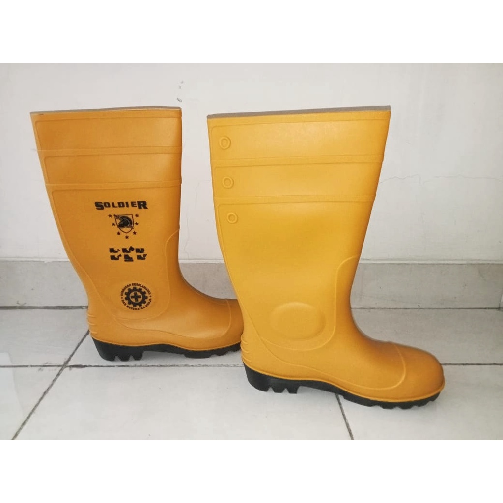 Jual Sepatu Booth Safety Kuning Soldier | Shopee Indonesia