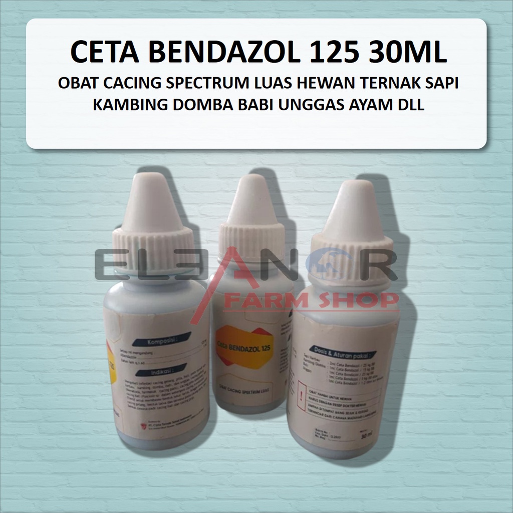 Jual Ceta Bendazol 125 Obat Cacing Hewan Ternak Sapi Kambing Domba Babi ...