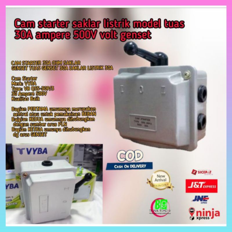 Jual Cam starter saklar listrik model tuas 30A ampere 500V volt genset | Shopee Indonesia