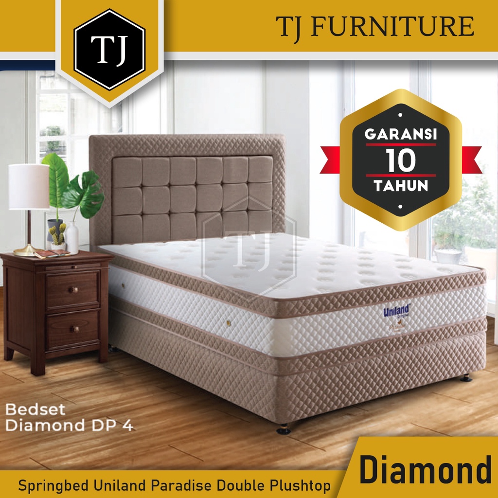 Jual Uniland Springbed Double Plushtop Diamond FULL SET Divan dan ...