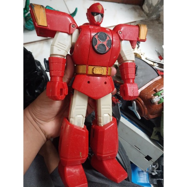 Jual 2002 bandai megazord mighty morphin power rangers ranger red ...