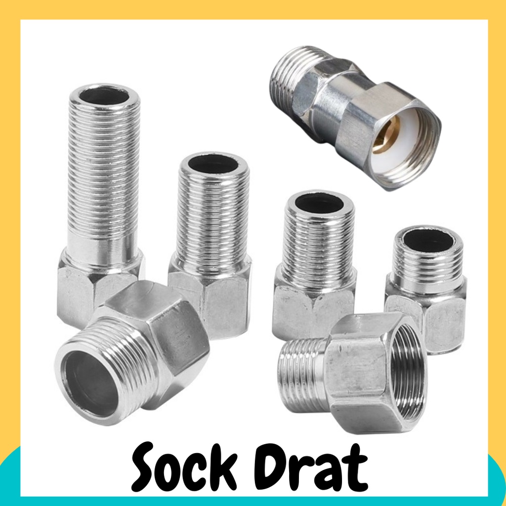 Jual Sok sambungan pipa sock 1/2 inch sambungan kran air stainless sock ...