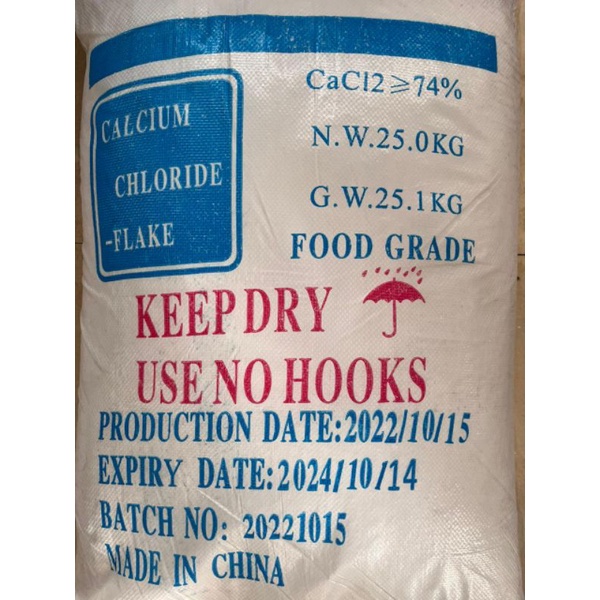 Jual Calcium Chloride / CaCl2 / Kalsium Klorida FOOD GRADE 1KG | Shopee ...