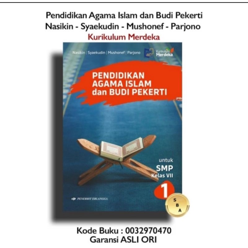 Jual ORI buku teks pendidikan agama Islam kurikulum merdeka untuk SMP/Mts kelas 7 penerbit ...