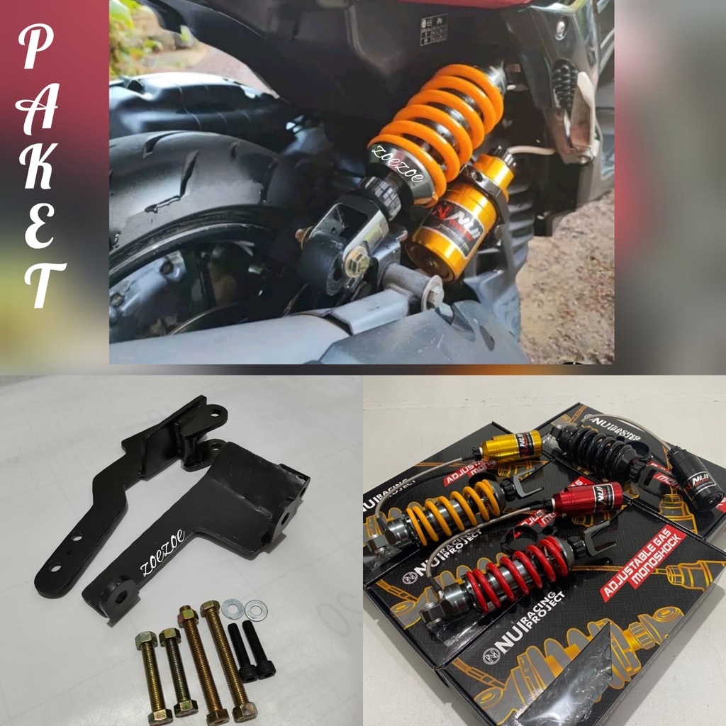 Jual PAKET BREKET MONOSHOCK NUI NMAX NEW PLUS TABUNG MONO SHOCK NMAX ...