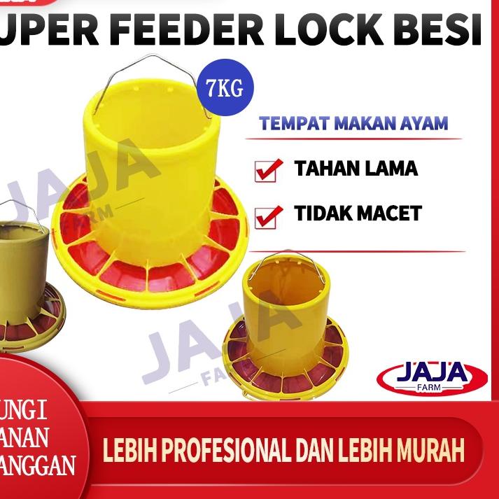 Jual SNT168 Super Feeder Lock Besi 6-7KG - Tempat Makan Ayam Broiler ...